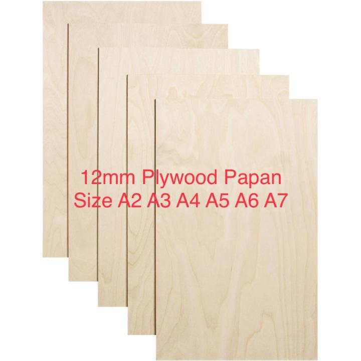 PLYWOOD PAPAN A2 A3 A4 A5 A6 A7 Size - 12mm plywood sheet wood panel ...