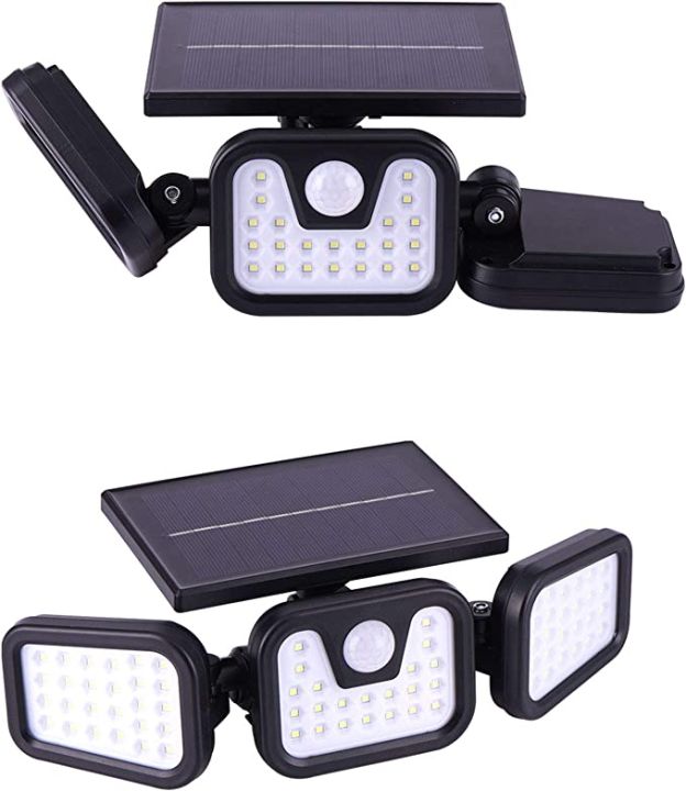 Portable Outdoor LED Solar Light Three Head Spotlights Waterproof Solar ...