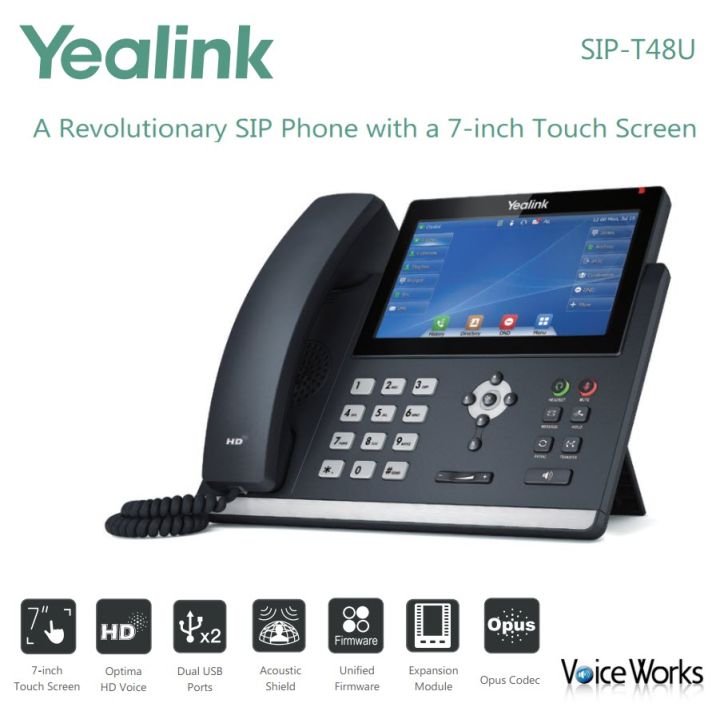 Yealink T48U จอสี สัมผัส ขนาด 7" Touch Screen VoIP Phone T48U โทรศัพท์ ...