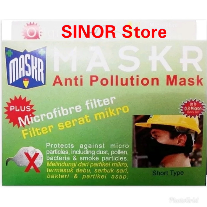 Masker Micro Fiber MASKR ORIGINAL Pendek Motor Biker Serat Fiber ...