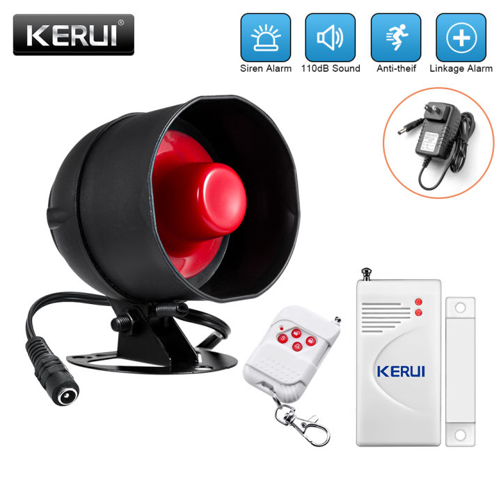 KERUI Home Security System Indoor Outdoor Weather-Proof Siren Window Door Sensors Motion Sensor ...
