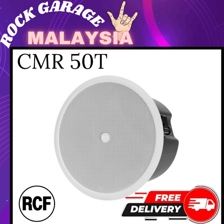 RCF 5" CMR 50T Two Way Ceiling Monitor Speaker with Transformer, 40W - White ( CMR50T / CMR 50T ...