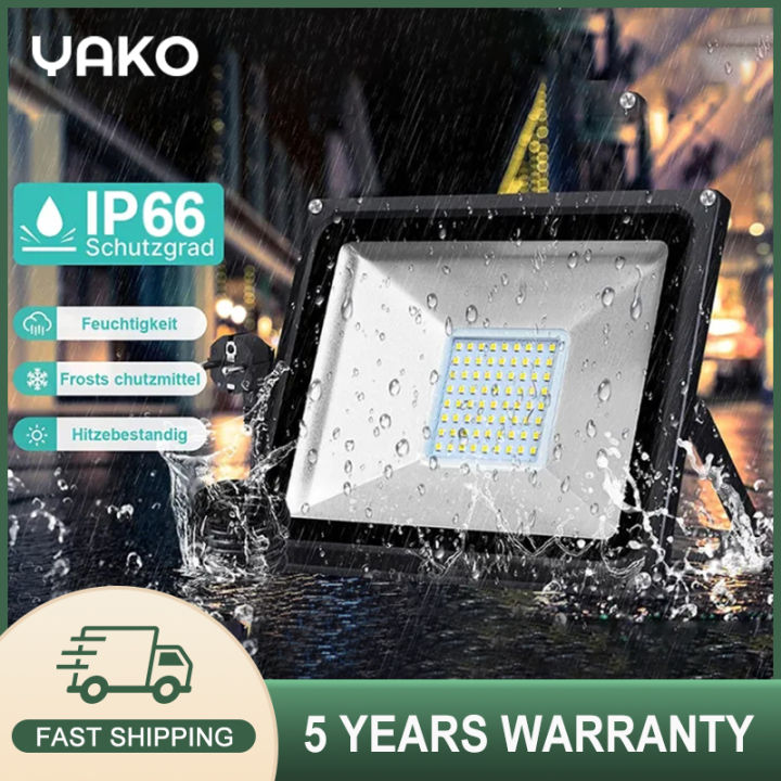 YAKO LED Flood Light Waterproof 220V Spot Light Outdoor Lighting Flood ...