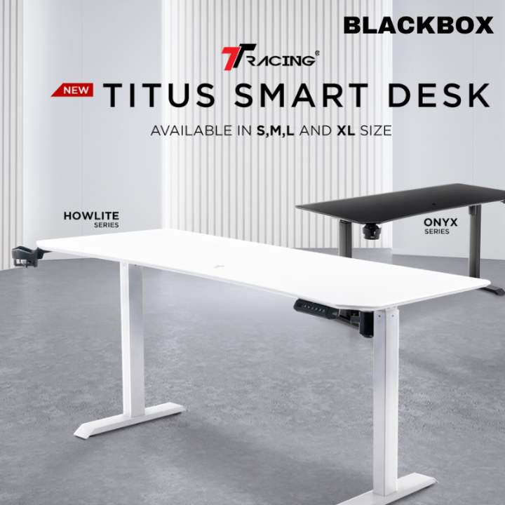 TTRacing Titus Howlite Smart Desk Gaming Table Study Working Height ...