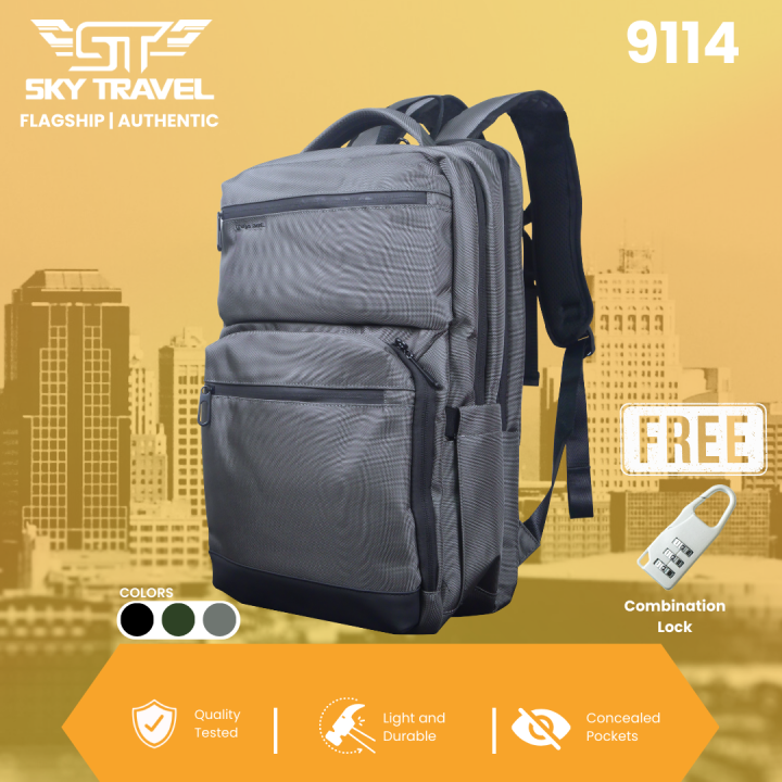 Sky Travel Original Backpack with Laptop Compartment (SKT 9114) #Original | Lazada PH