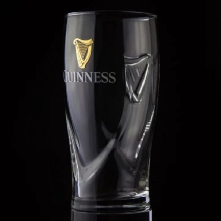 《325》Guinness craft beer glass transparent European-style home bar dark ...