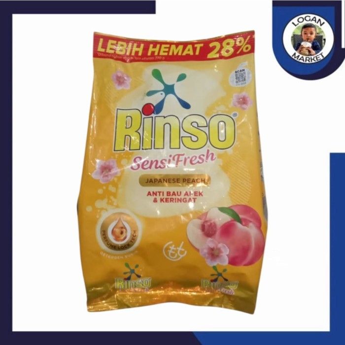 Rinso Anti Noda Bubuk 770 770gr Molto Japanese Peach Detergen Deterjen ...