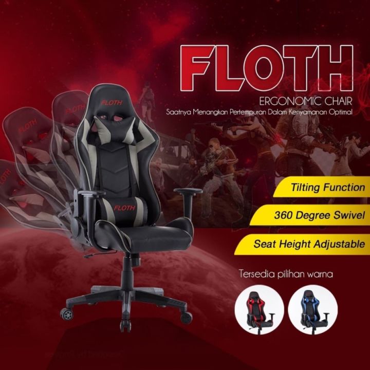 Kursi Gaming Floth Ergonomic | Lazada Indonesia