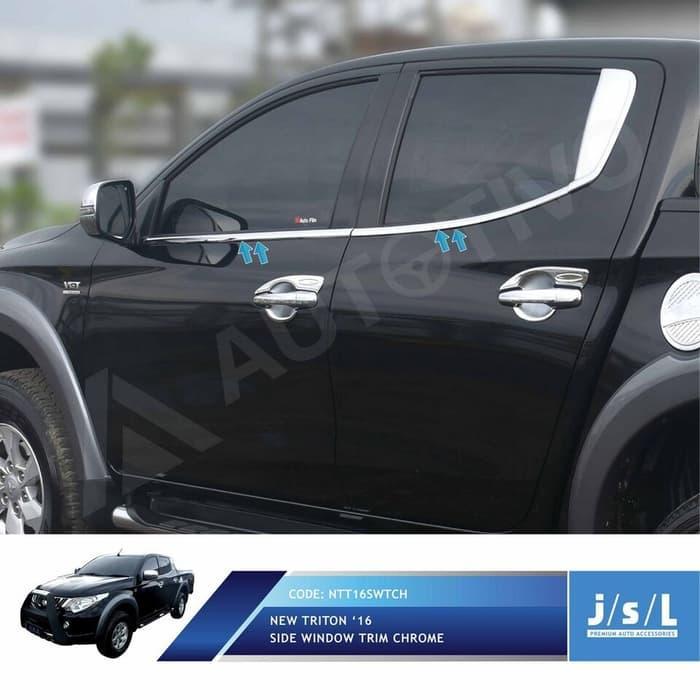 All New Triton List Kaca Samping JSL/Side Window Trim Chrome | Lazada ...