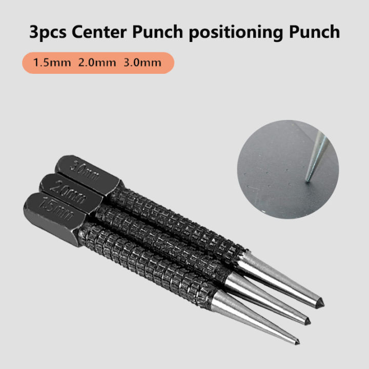 Bearing Steel Non Slip Automatic Center Punch Set DIY Marking Tool ...