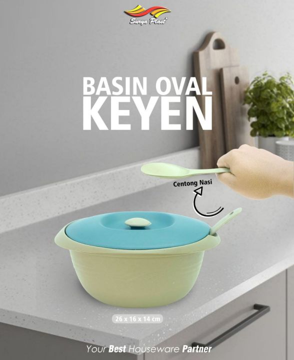 Baskom Oval Plastik Waskom Tutup Suryaplast Keyen | Lazada Indonesia