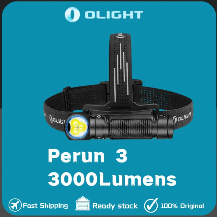 【Official Products】 Olight Perun 3 Headlamp 3000 Lumens White Light And ...