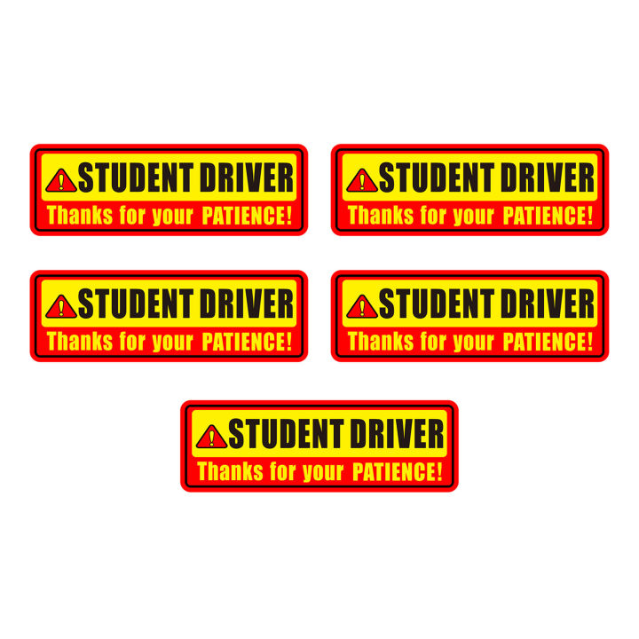 Patient Driving Alert Decals Safe Stickers 5pcs Reflective Magnetic ...