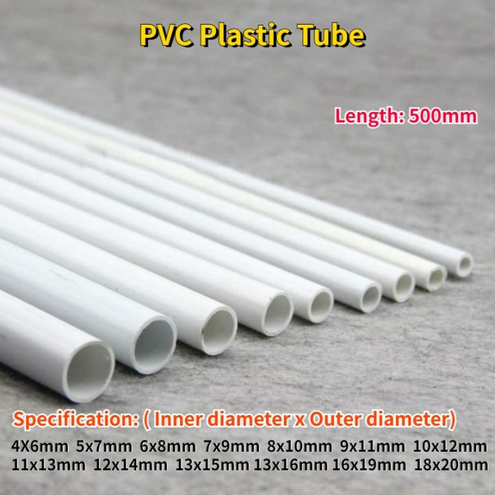 [HOT LURSSSSKW 511] 2Pcs Length 500mm White PVC Plastic Tube OD 6 20mm ...