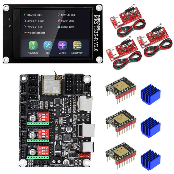 Makerbase MKS DLC32 V2.1 32 32bits Motherboard Offline Controller WIFI TFT Touch Screen TS24TS35 ...