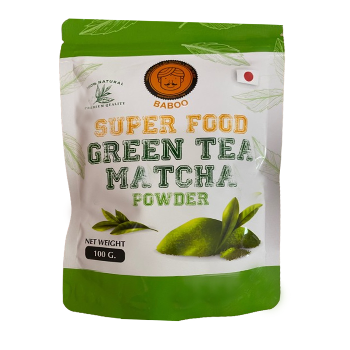 Baboo Super Food Green Tea Matcha Powder 100g.บาบู ผงมัทฉะชาเขียว ...