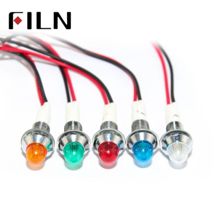 10mm Led Metal Indicator Waterproof Ip67 Lamp 3v 5v 6v 9v 12v 24v 110v ...