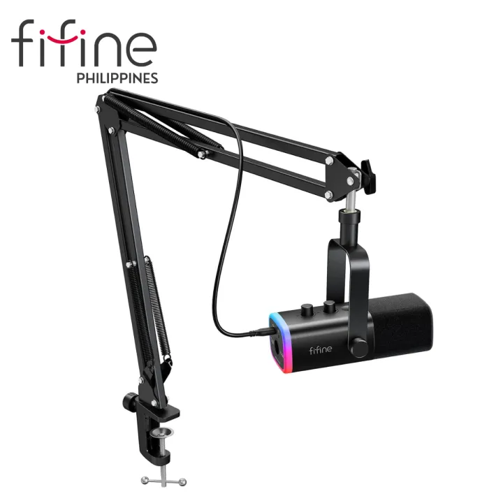 FIFINE AM8T High-Quality RGB Gaming Microphone with Dynamic Sound, USB ...