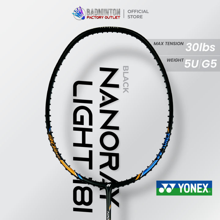 【FREE String & Grip + Stringing Service】 YONEX Nanoray Light 18i (Black ...