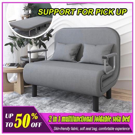 【PH & STOCK & COD】 sofa bed multifunctional folding lazy bed removable ...