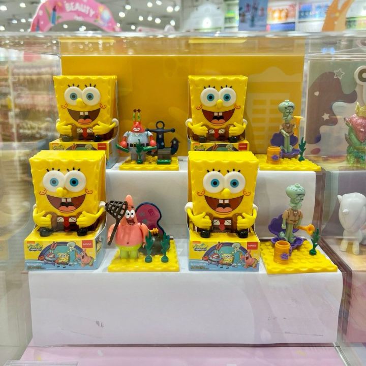 MINISO กล่องฟิกเกอร์โมเดล SpongeBob SquarePants Undersea Happy Hour ...