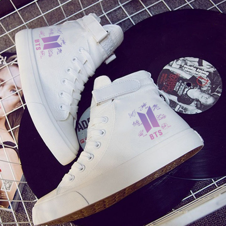 BTS Sneaker Kpop Soft hightop causal footwear for woman & man | Lazada PH