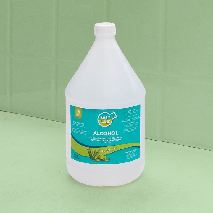 BestLab 75% Ethyl Alcohol with Aloe Vera - 3.5L | Lazada PH
