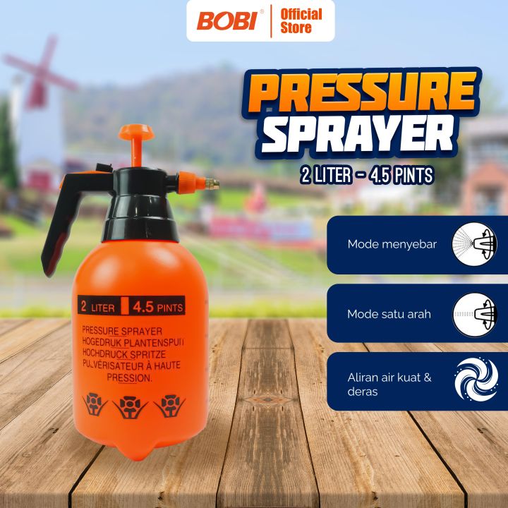 BOBI Pressure Sprayer Semprotan Manual 2 Liter Pompa Botol Serbaguna ...