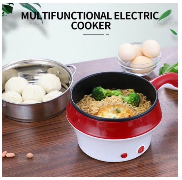 Multifunction 1.2L Electric Mini Cooking Pot Non-Stick Coating Pot ...