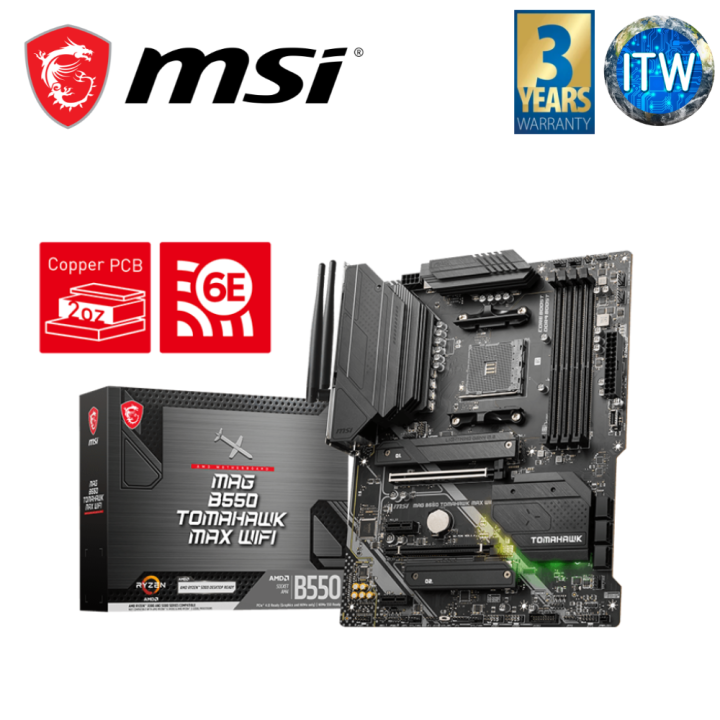 MSI MAG B550 Tomahawk Max WiFi ATX AM4 DDR4 Motherboard | Lazada PH