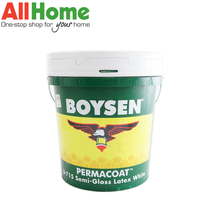 Boysen Paint BS 715 Permacoat Latex Semigloss White 16L | Lazada PH