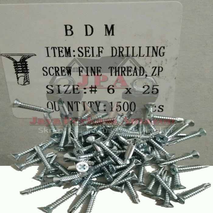 ( COD ) Sekrup Roofing SDS FH #6x25 / Baut Baja Ringan FAB 6x1 (25CM ...
