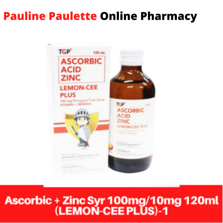 LEMON CEE PLUS Ascorbic Acid + Zinc 120ml syrup bottle | Lazada PH