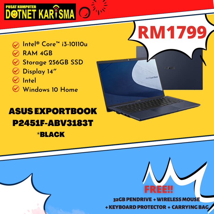 ASUS EXPERTBOOK P2451F-ABV3183T | Intel® Core™ i3-11010 | RAM 4GB ...