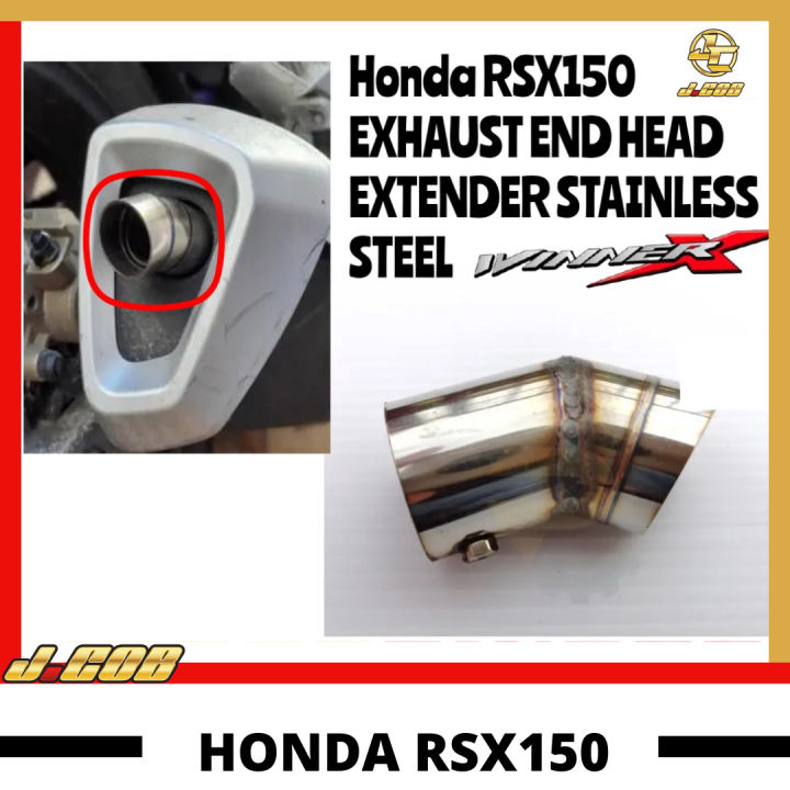 Honda rsx150 winner X RSX exhaust end head extender stainless steel ...