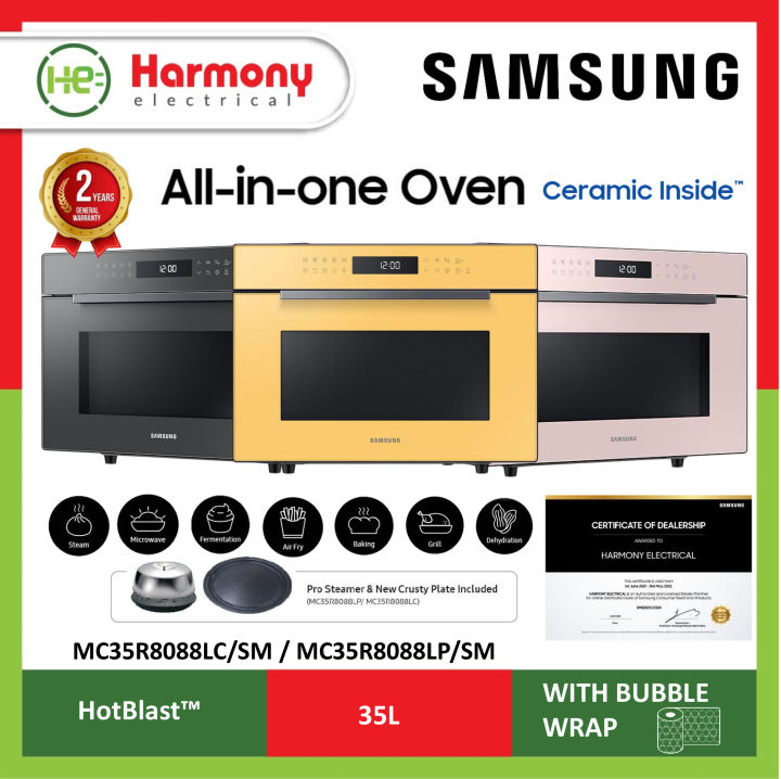 SAMSUNG 35L Convection Microwave Oven MC35R8088LC/SM HotBlast™ ( Black ...
