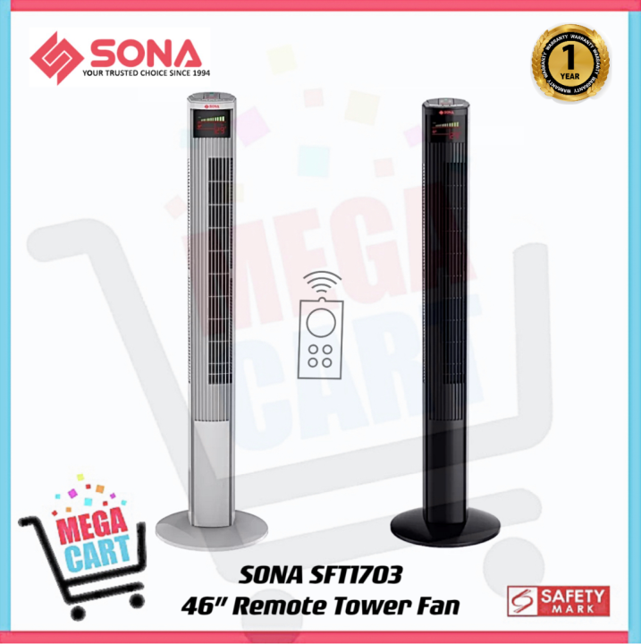Sona 46" Tower Fan with Remote Control SFT1703 | SFT 1703 (1 Year ...