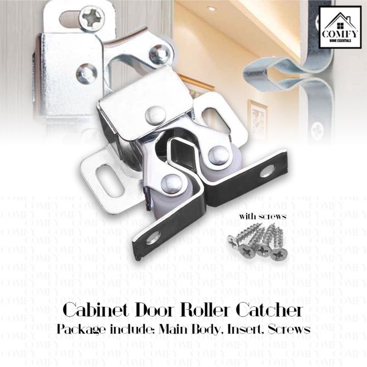 (1PC) Cabinet Double Roller Catch Catches Door Spring Catcher Drawer ...