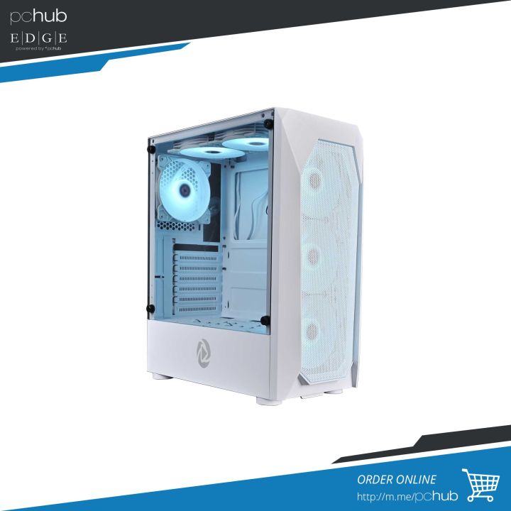 PChub | InPlay Meteor 30 Mesh TG, white, ATX | Lazada PH