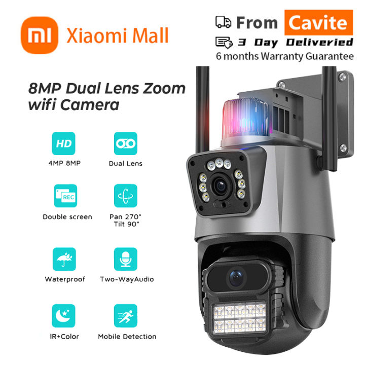 ICSEE Dual Lens Security CCTV Camera Outdoor Waterproof 360° 4MP 4K HD ...
