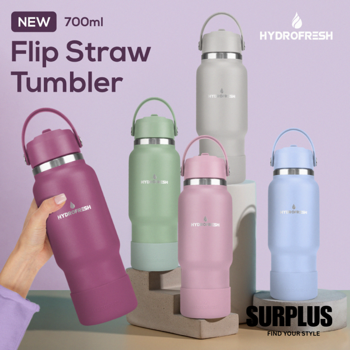 Surplus Hydrofresh Flip Straw Spout Tumbler With Handle And Boot 700ml ...