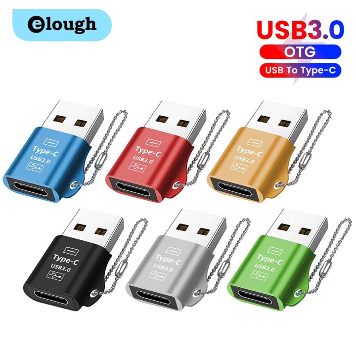 Elough USB 3.0 Type C Adapter Fast Charging USB Male to Type C Female ...