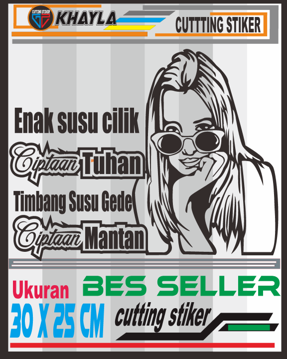 Cutting Stiker Kaca Mobil Pintu Bodi Truk Kata Kata Keren Lucu Kocak 7899