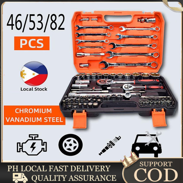 82 Pcs Car Repair Tools Socket Wrench Set Original Car Tools Set Car ...