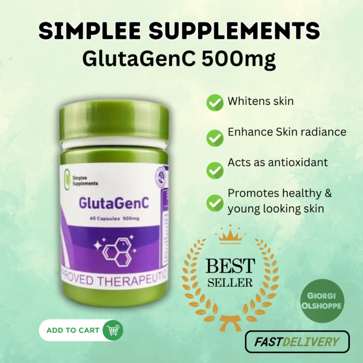 Simplee GlutaGenC Whitening Capsule Supplement | Glutathione ...
