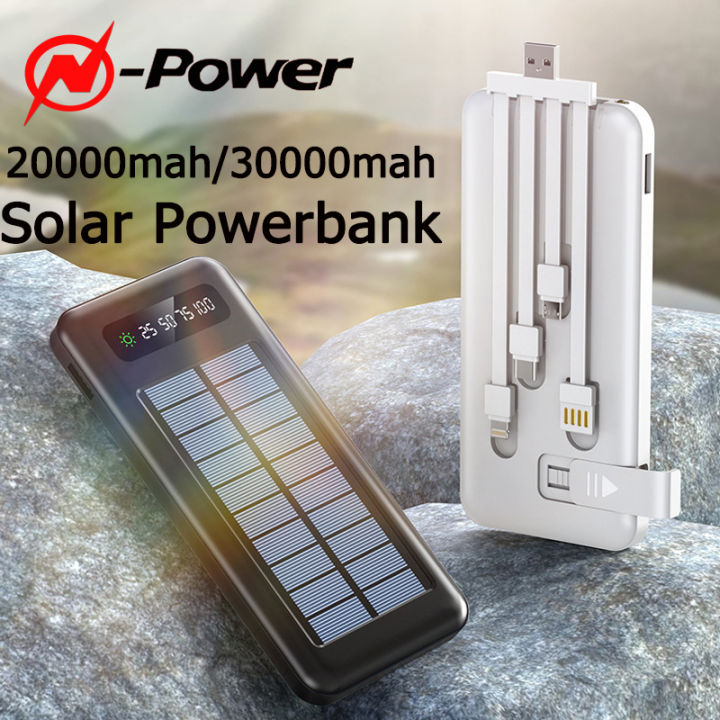 [In Stock] N-Power Newest Powerbank 20000mah/30000mah Solar Powerbank ...
