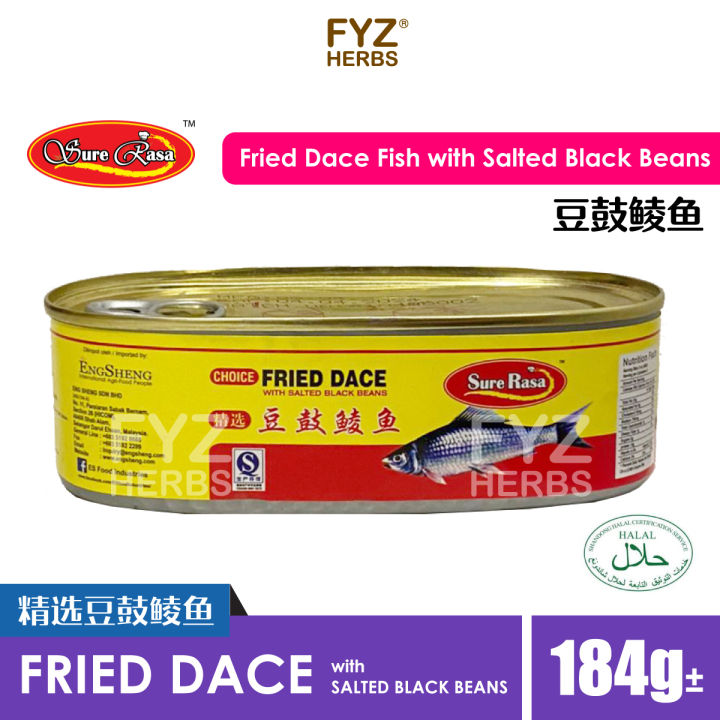 Sure Rasa Fried Dace Fish with Salted Black Beans 184g 精选豆豉鲮鱼 HALAL ...
