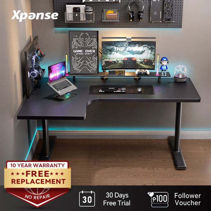 Xpanse L-Shaped Computer Table +Corner Study/Office Table Gaming Desk ...