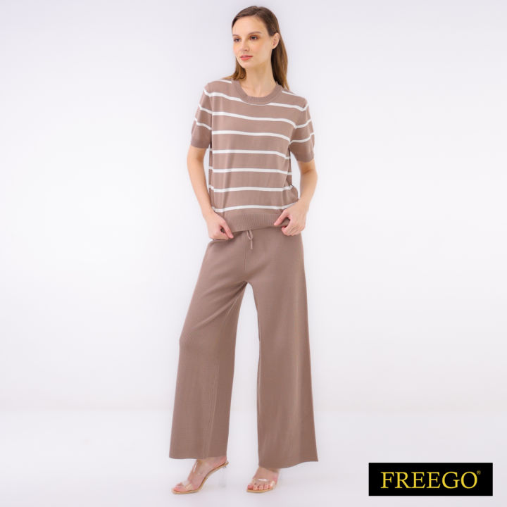 Freego Ladies Ladies Knitted 2 In 1 Blouse & Pants APST12-0005 | Lazada PH