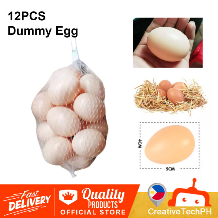 12Pcs Fake Dummy Egg Hen Poultry Chicken Joke Prank Plastic Eggs Home ...